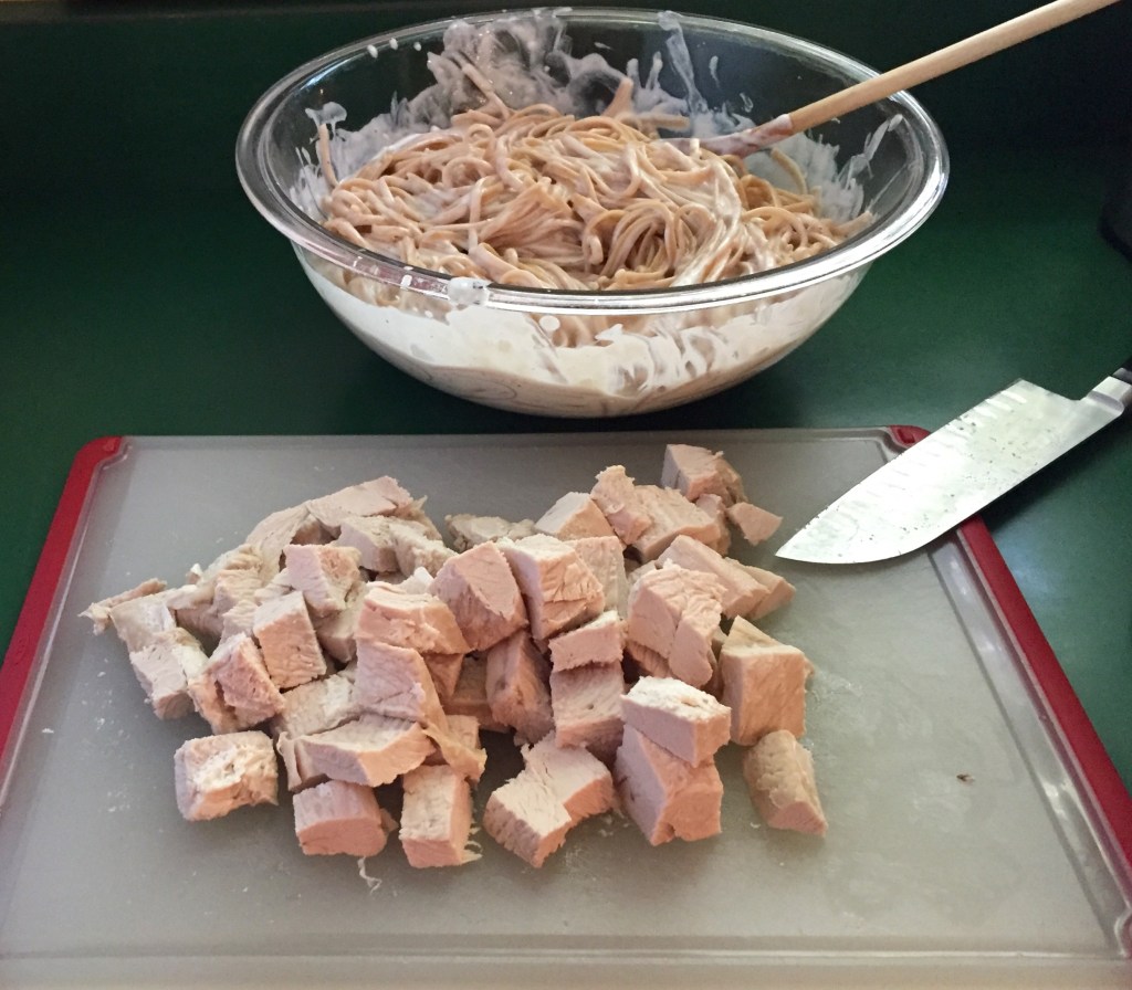 Turkey – Pea Alfredo with Linguine – julienne.red